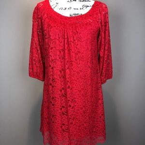 Diane Von Furstenberg | Dresses | Dvf Elisabetta Lace Dress In Red ...
